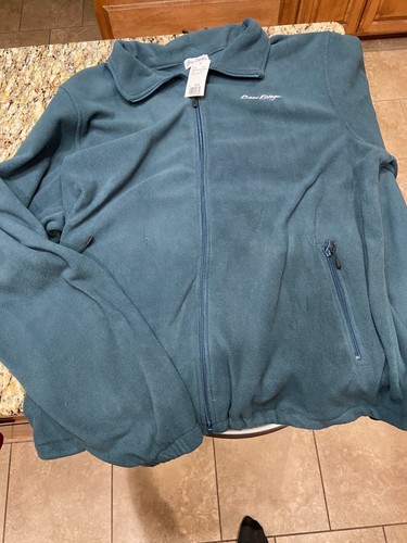 Beau Rivage Jacket Mens XX Large Gray/ Blue Fleece Outwear Adult NEW w ...