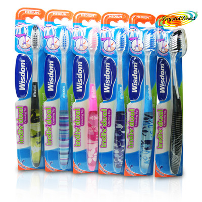 6x Wisdom Individual Cleaning Tip Medium Toothbrush | eBay UK