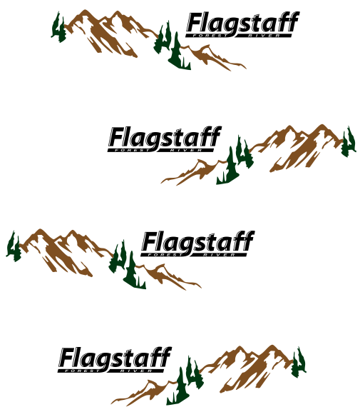SET FLAGSTAFF RV FOREST RIVER 04-05 TRAILER CAMPER STICKER DECAL KIT ...