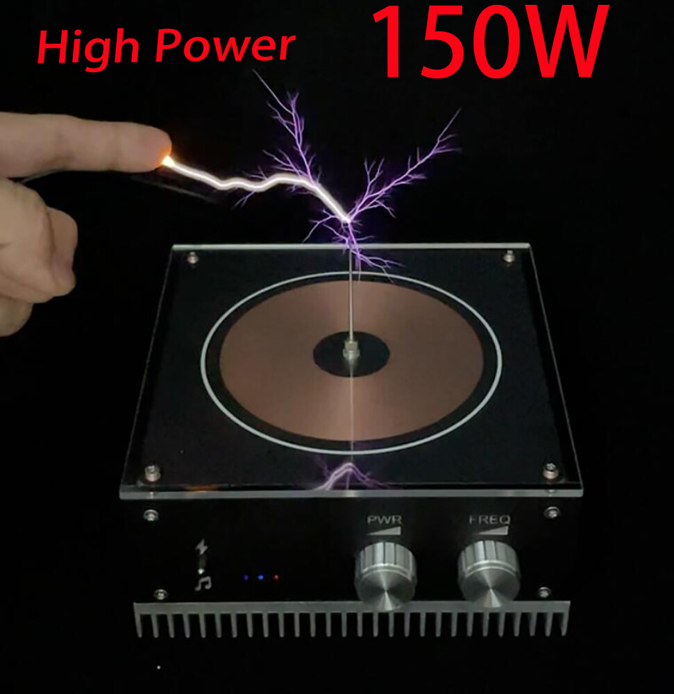 150W High Power Music Tesla Coil Touchable Palm Lightning with ...