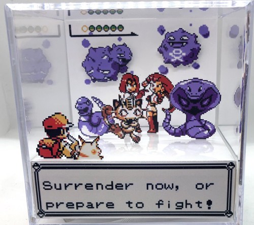 Pokemon Yellow Team Rocket Jessie & James 3D Cube Handmade Diorama ...