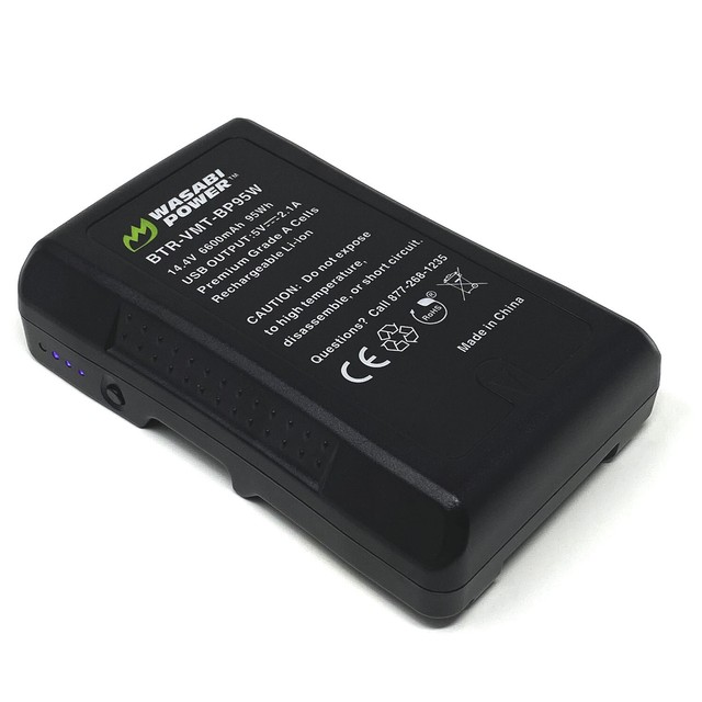 Buy Wasabi Power WSB-BTR-VMT-BP95W 6000 mAh V-Mount Battery - Black ...