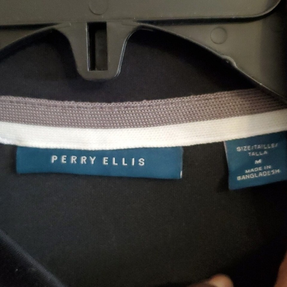 Perry Ellis Varsity Style Snap Down Jacket Size Medium | eBay