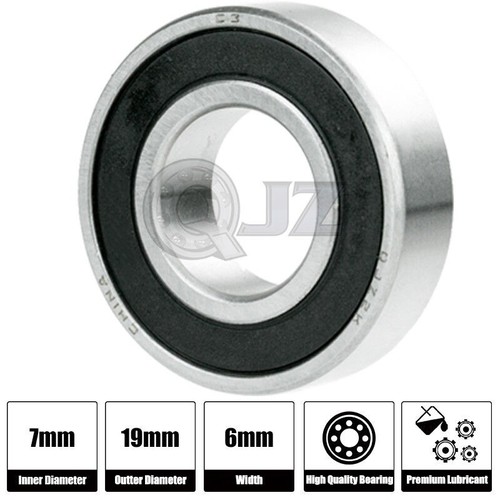 [100pcs] 607-2RS Miniature Radial/Deep Groove Bearing [7mm ID x 19mm OD ...