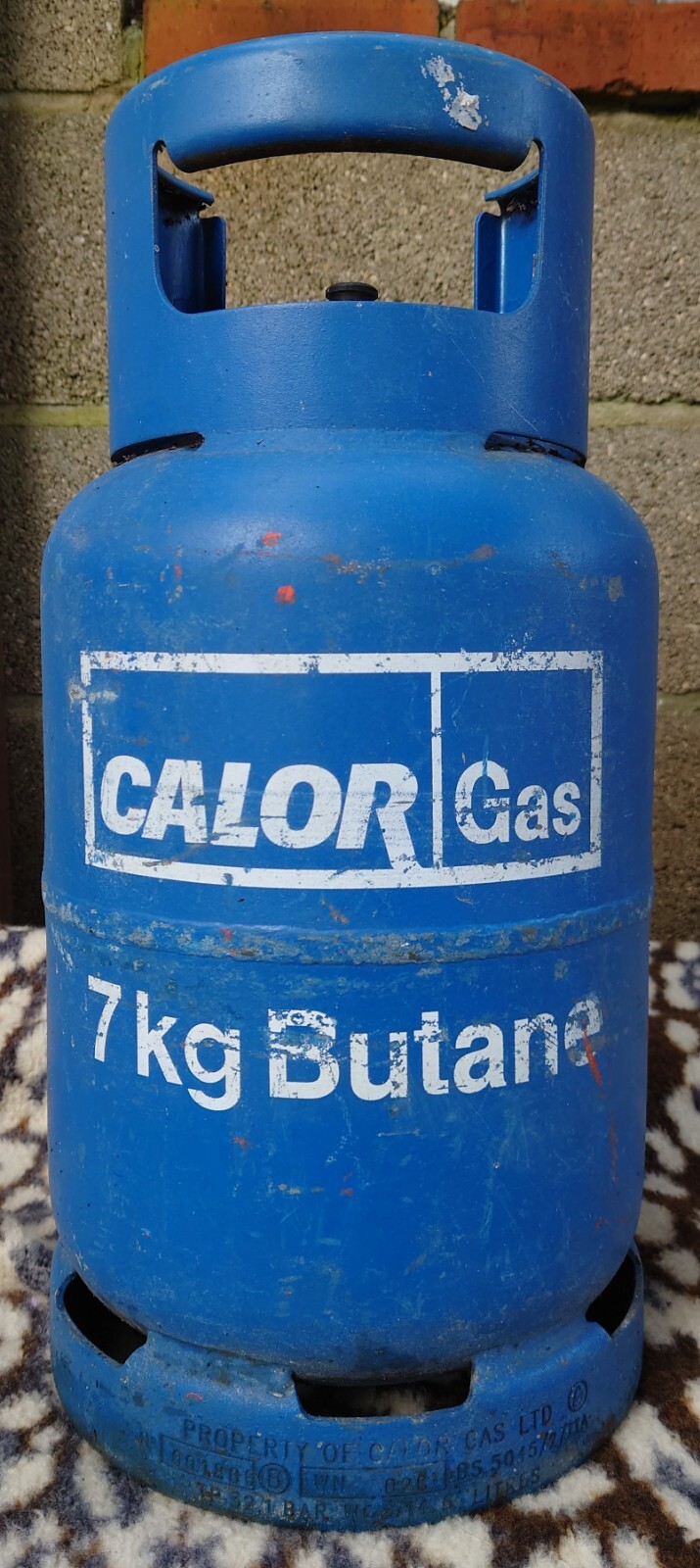 Small Blue 7kg & 4.5Kg Calor Gas Butane Bottle Camping Cylinder Caravan ...