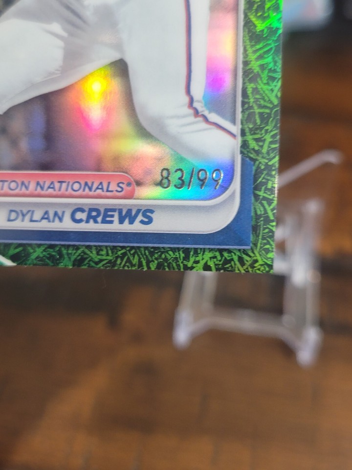 2024 Bowman Chrome Dylan Crews Green Grass Refractor #'d /99 1st Bowman ...