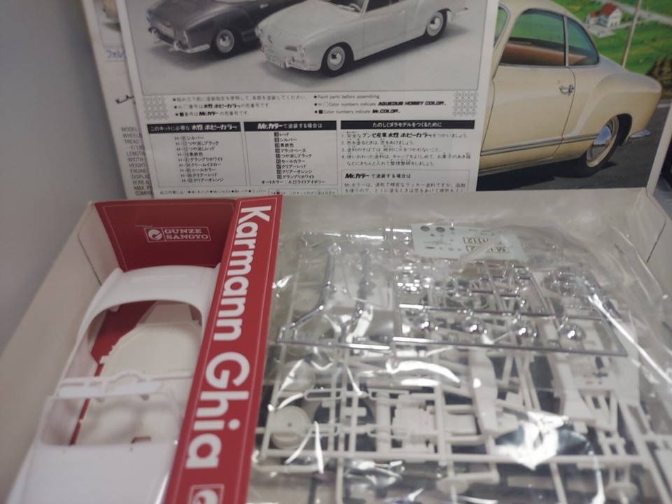 GUNZE SANGYO 1/24 Scale Volkswagen Karmann Ghia plastic model kit From ...