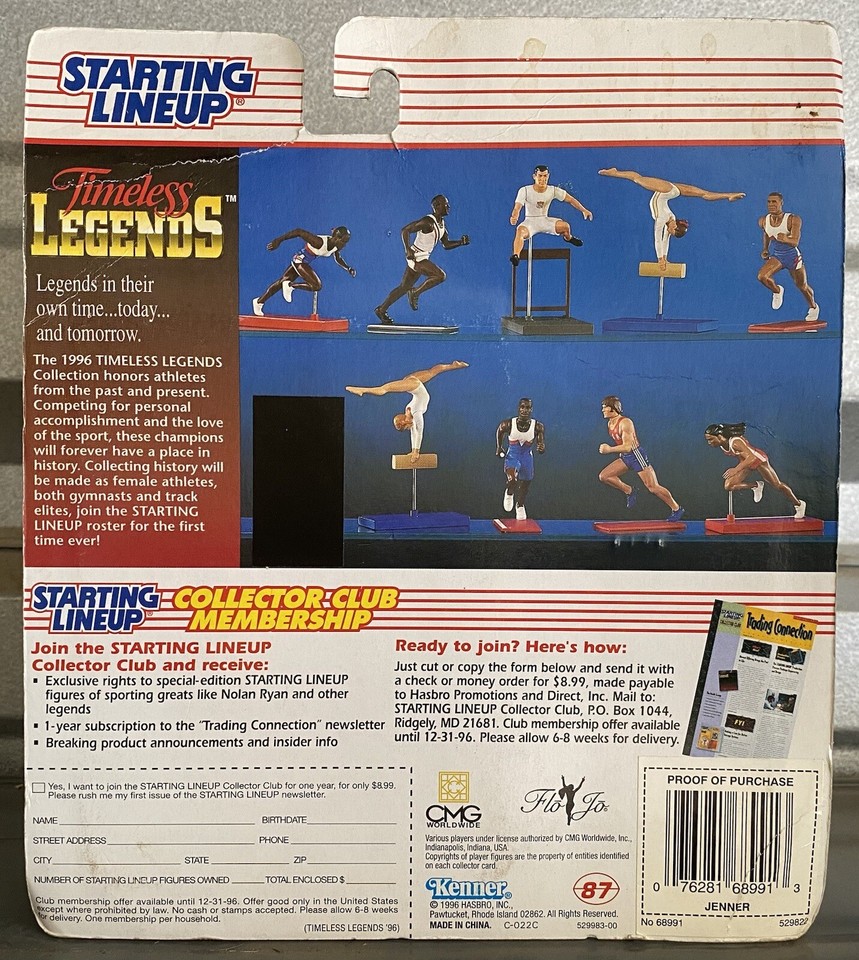 Starting Lineup Bruce Jenner Olympic Figure Timeless Legends from 1996 ...