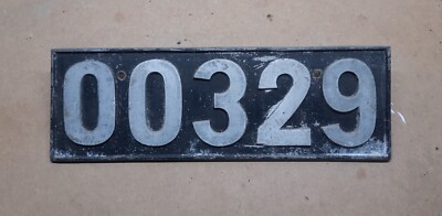 OLD PRE 1932 VICTORIAN NUMBER PLATE / LICENSE PLATE 00329 | eBay