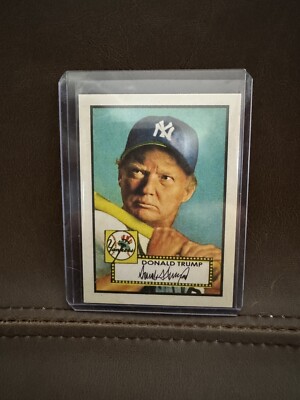 🎩 RARE 2024 DONALD TRUMP 1952 Topps Custom President Baseball Rookie ...