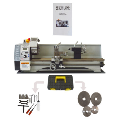 WM210V Precision Metal Bench Lathe Metric Thread Version 8"X24" 110V ...