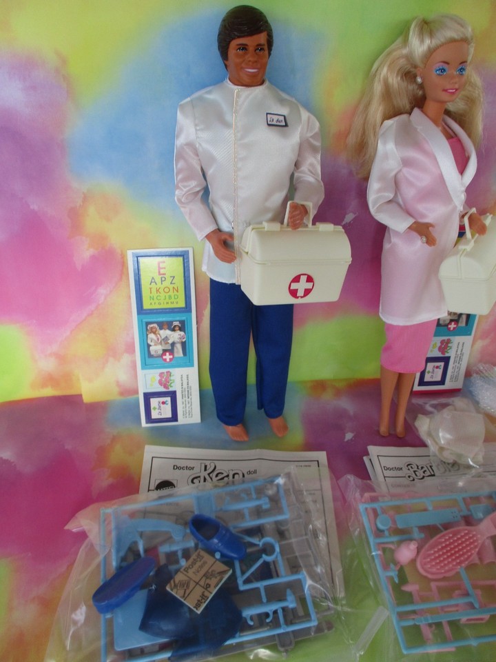 Doctor Barbie Ken Dolls-Vintage Retro 1987 Set @ 2 | eBay