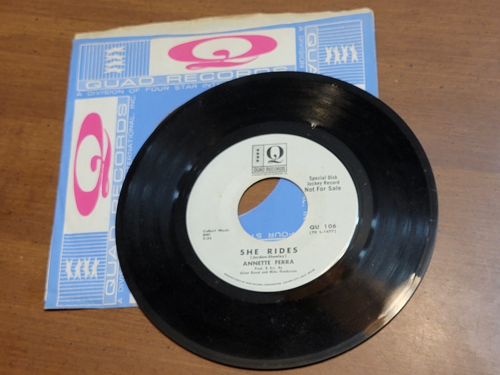 Vtg 1970 45 RPM Annette Ferra – Davy / She Rides PROMO Quad VG+ | eBay