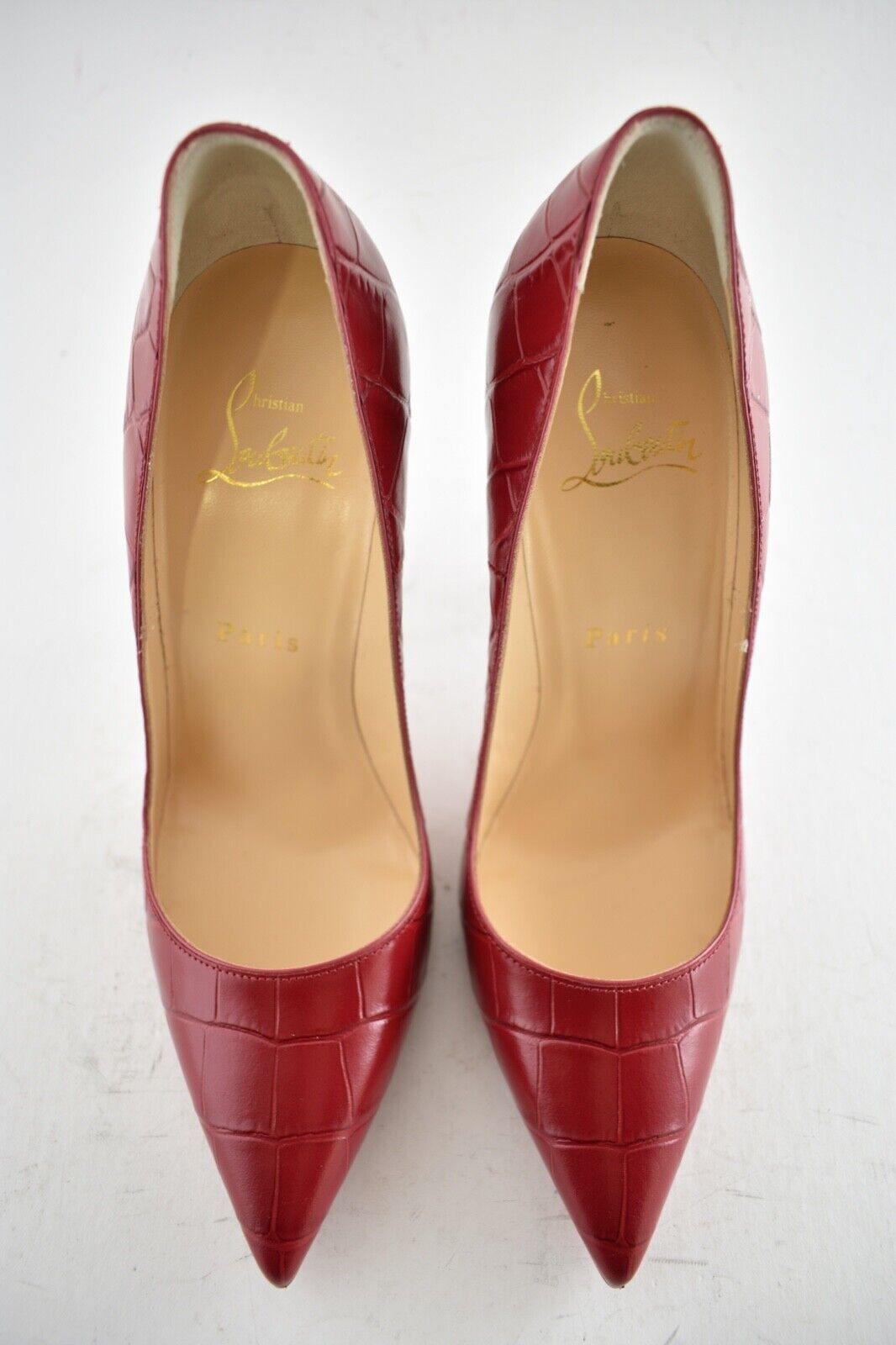 Christian Louboutin So Kate 120 Persan Pink Red Croc Ali Stiletto Heel ...