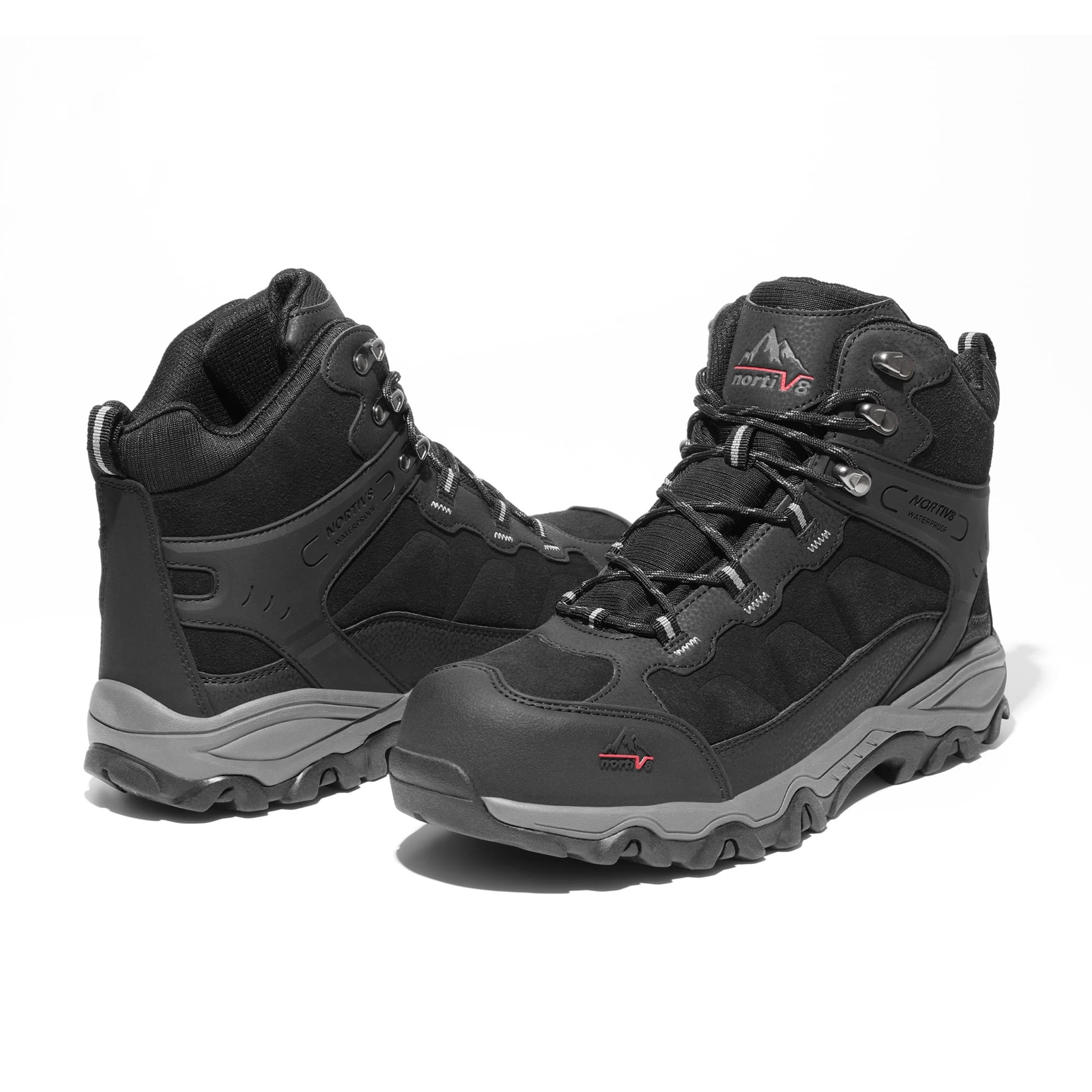 NORTIV 8 Men's Safety Steel Toe Work Boots Industrial Anti-Slip ...