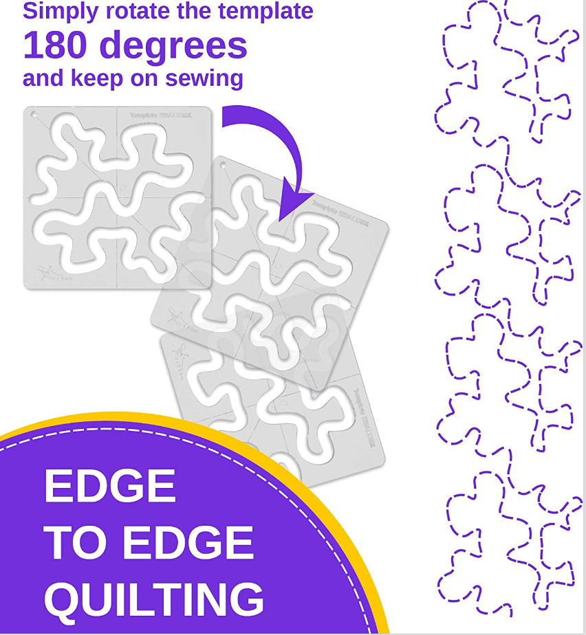 Meander Quilting Template – Free-Motion Quilt Design – Acrylic Quilting ...