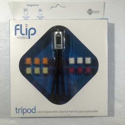 Flip Video Mini Tripod with colorful feet for your camcorder - Brand ...