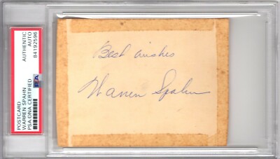 Warren Spahn PSA Autograph Auto Signed November 1961 Died 2003 HOF | eBay