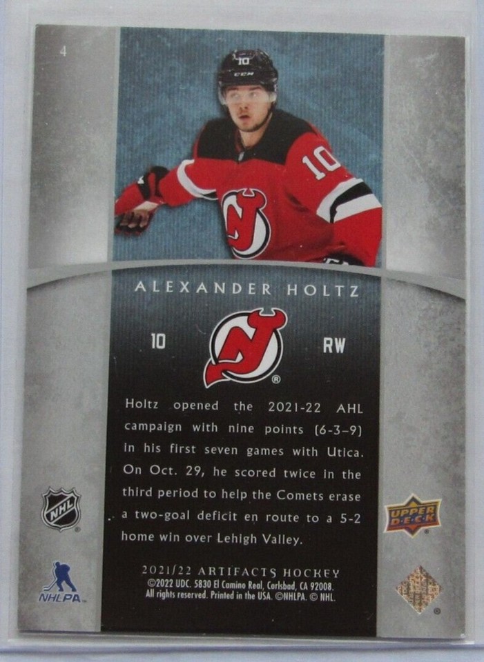2021-22 Artifacts #4 Alexander Holtz-2005-06 Retro Rookie--720/999 | eBay