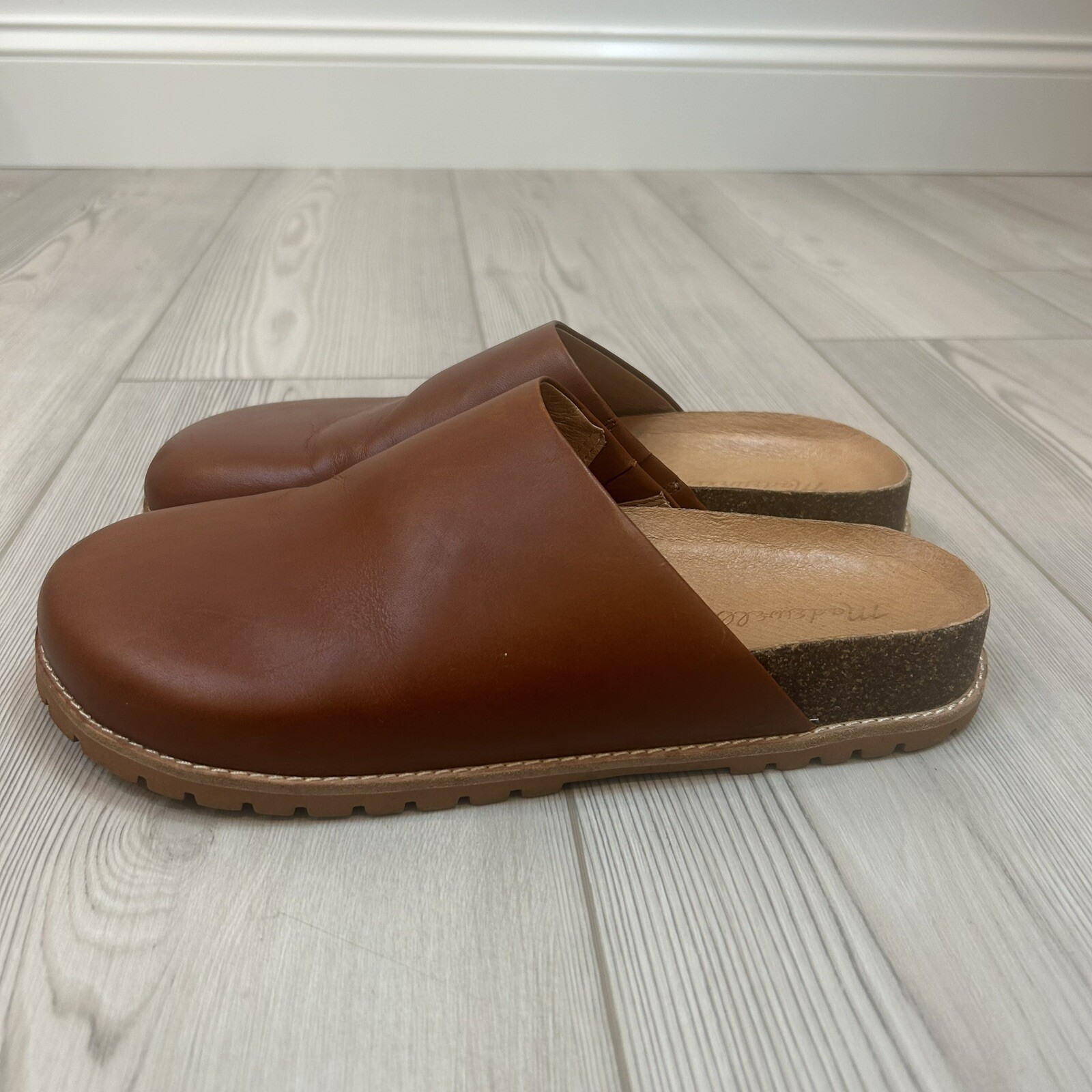 MADEWELL Women’s 9 Slip On The Lane Clog Mule Leather in Dried Maple ...