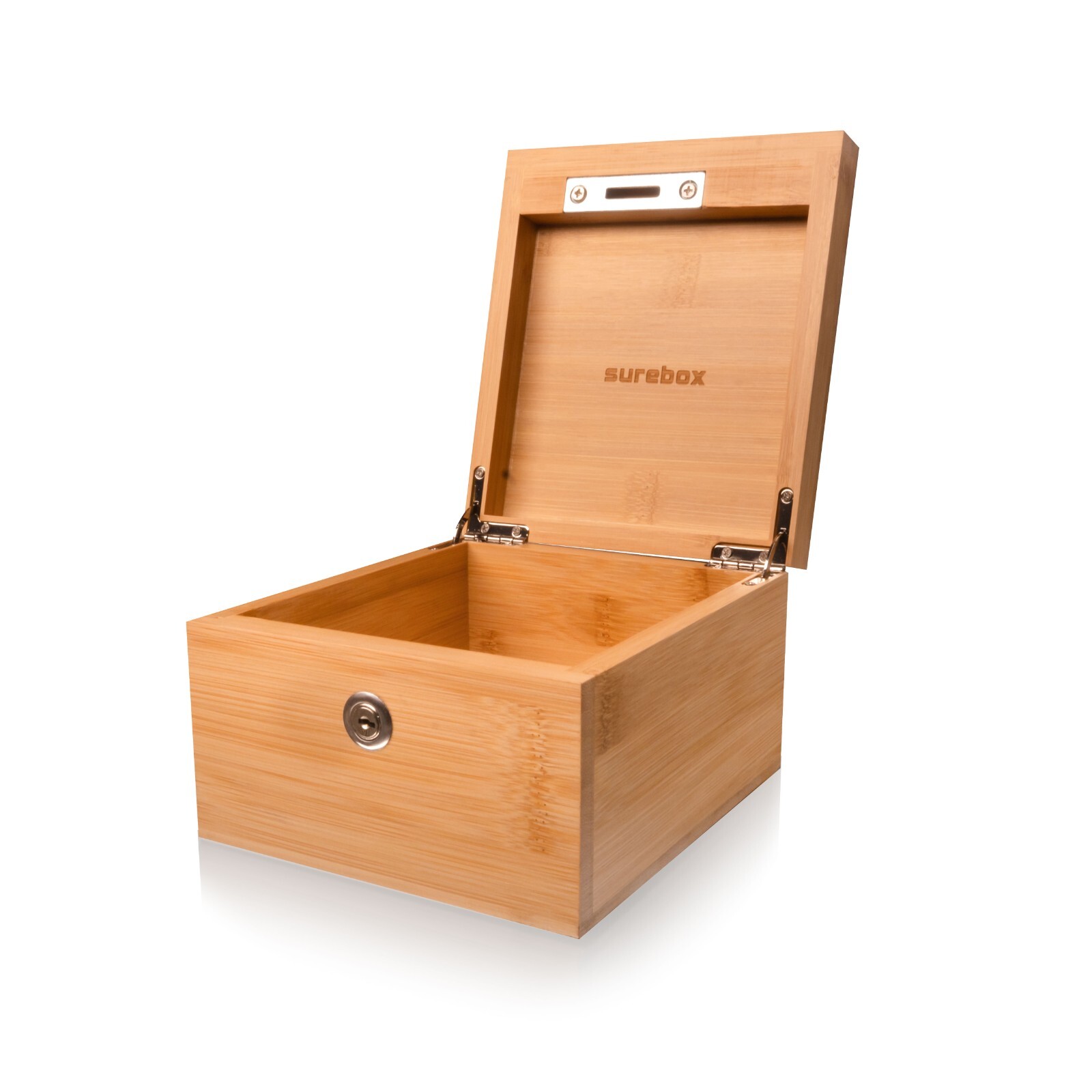 SUREBOX Small Lockable Box - Bamboo - Lock & Key - Stash Box - Discreet ...