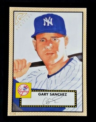 2018 TOPPS GALLERY GARY SANCHEZ 5X7" JUMBO CARD GOLD #01/10 1ST ONE ...
