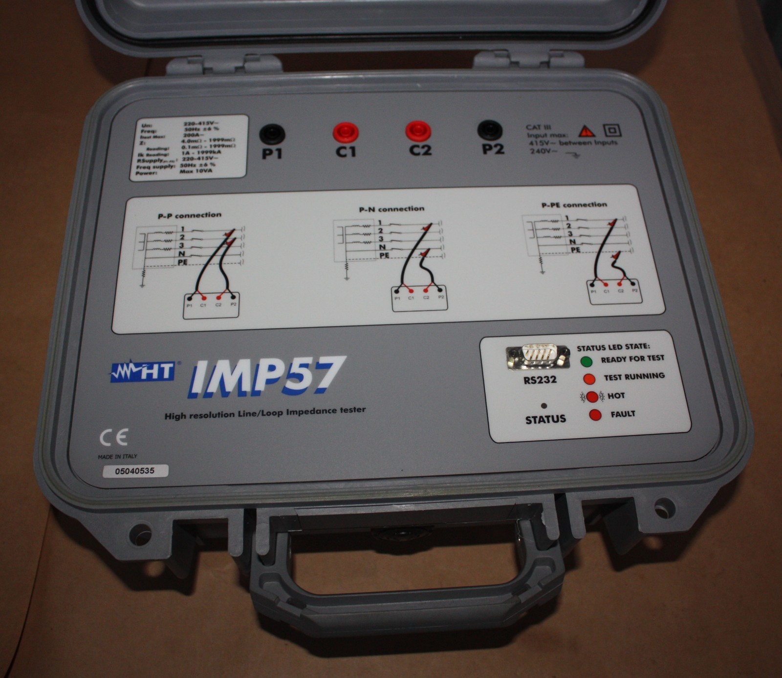 HT IMP57 HIGH RES LINE/LOOP IMPEDANCE TESTER 05040535 inc comms cable ...