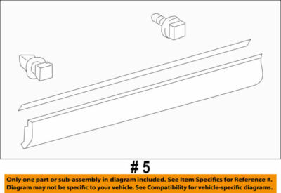 75073-42021 Toyota Moulding, front door outside, lower rh 7507342021 ...