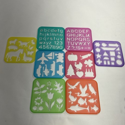 Tuppertoys Stencil Art Set of 8 Stencils Tupperware Vintage 1987 Kids ...