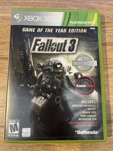 Fallout 3 Game Of The Year Edition GameStop Exclusive Xbox 360 | eBay