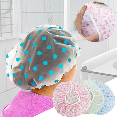 10Pcs Waterproof Shower Hat Elastic Bathroom Bathing Hat Home Bath Caps ...
