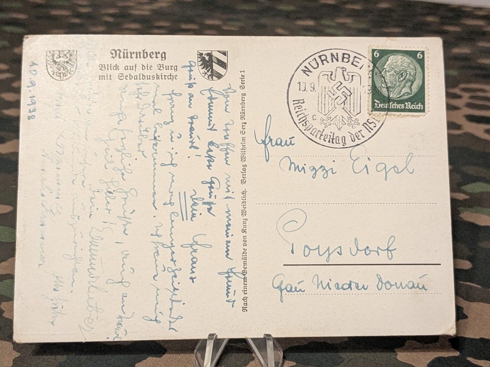 RARE German Reich WWII WW2 1938 Reichsparteitag Nürnberg Color Art ...