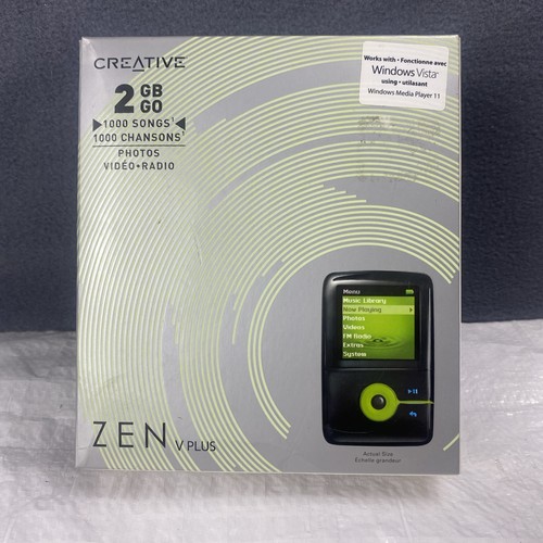 Creative Zen V Plus 2GB, NEW IN SEALED BOX, Digital Media Player Black ...