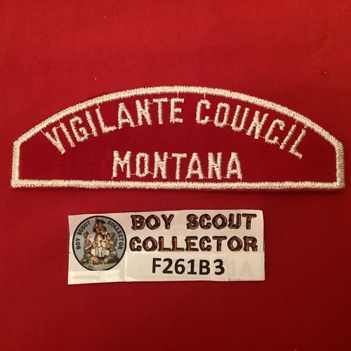 Boy Scout RWS Vigilante Council Montana Red/White Full Strip Patch ...