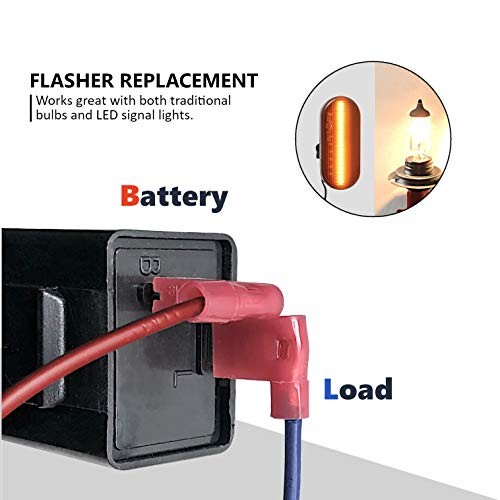 2-Pin Silent Flasher Relay for LED Turn Signal - Hyper Flash Fix (-Pack ...