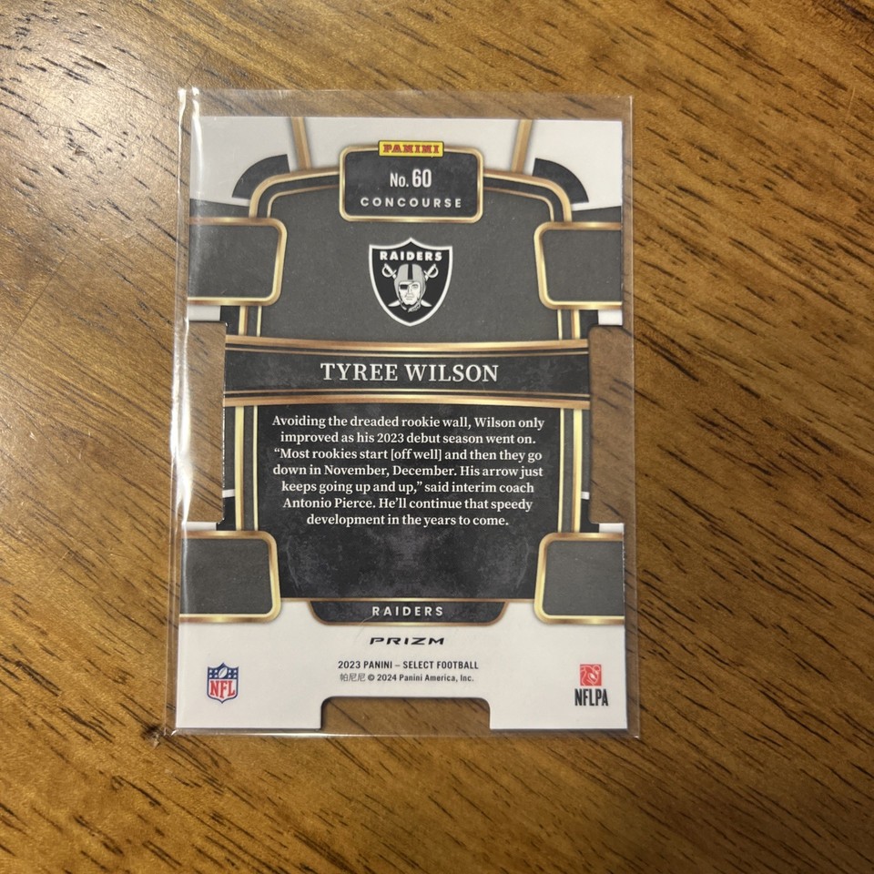 Tyree Wilson Rookie 2023 Panini Select Die Cut Black & Red Prizm | eBay