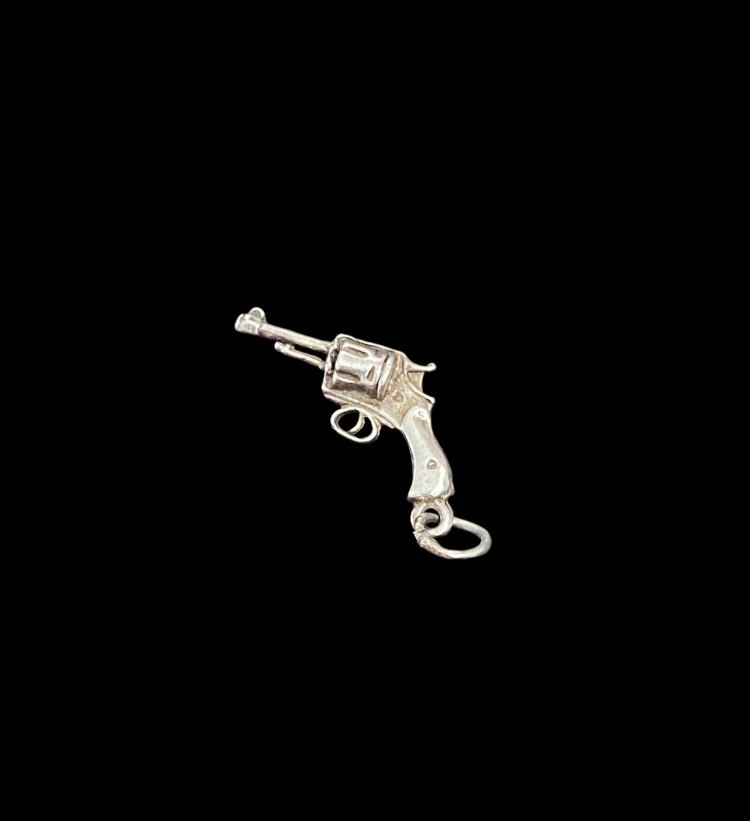 Vintage Sterling Silver Gun Revolver Pistol Charm for… - Gem