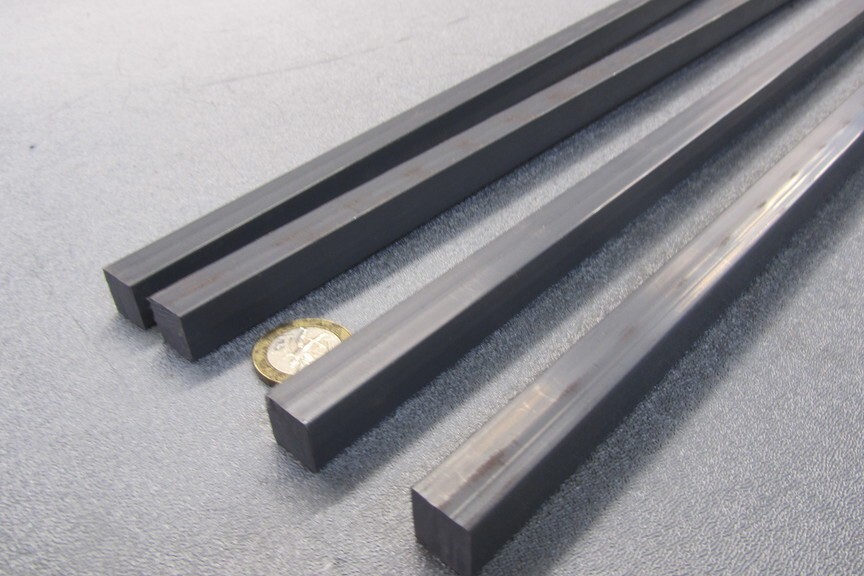 PVC Square Bar Grey, Type I, .500" (1/2") x 60" Length, 4 Units | eBay