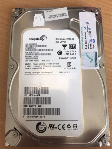 SEAGATE BARRACUDA 250GB SATA DRIVE - ST3250312AS - 9YP131-022 | eBay UK