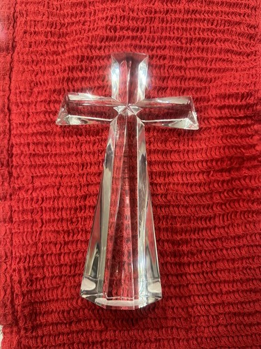 Lead Crystal Cross 24% Bohemian Made in Czech Republic Teleflora 7.5 ...