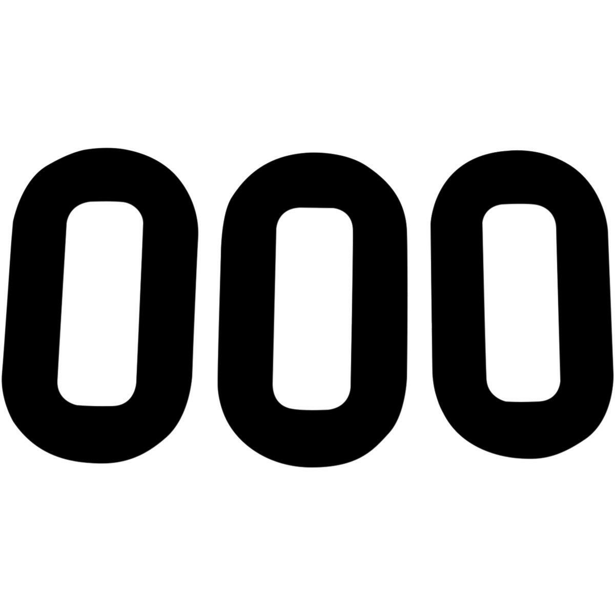 N-Style - N-0B - Pros Stick-On Number, 8in. - No.0 - Black for sale ...