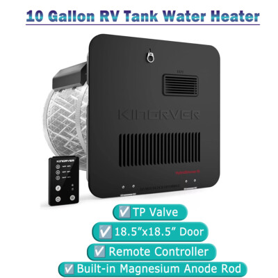10 Gallon RV Water Heater Propane and Electric with Built-in Magnesium ...