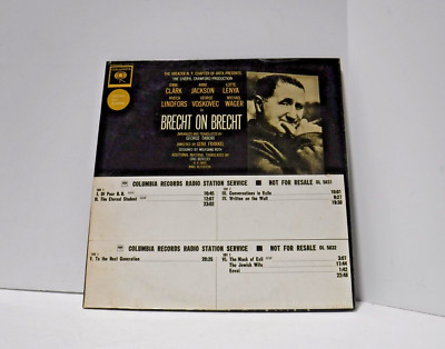 Brecht On Brecht Columbia 2 33RPM Vinyl VG Radio Set 081523ASR | eBay
