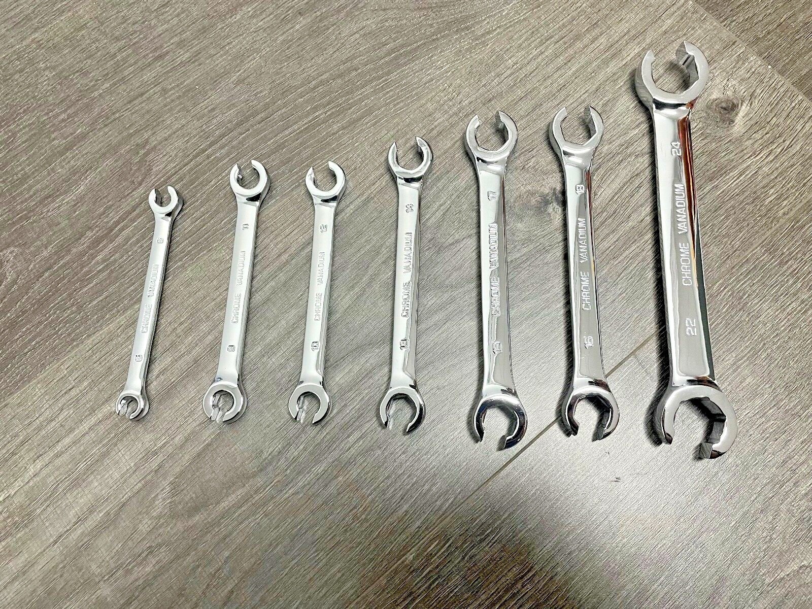 7 Pcs Trade Grade Flare Nut Spanners Set Brake Hydraulic Line Wrench ...