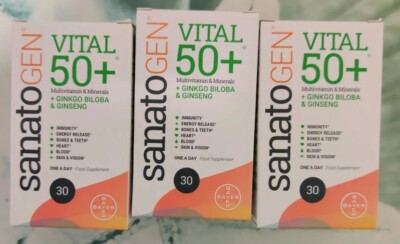 SanatoGen Vital 50+ Multivitamin One A Day _30×2 bottles =60Tablets | eBay