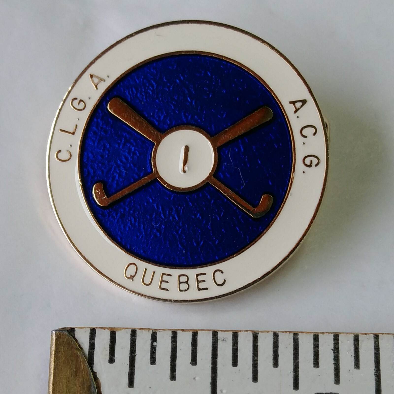 CLGA Quebec Badge Lapel Pin Canadian Ladies Golf Association Crossed ...