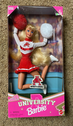 CRIMSON TIDE UNIVERSITY OF ALABAMA CHEERLEADER BARBIE DOLL 1996 MATTEL ...