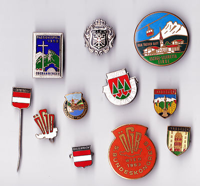 Vintage AUSTRIA pin badge brooches Österreich Oesterreich Anstecknadeln ...