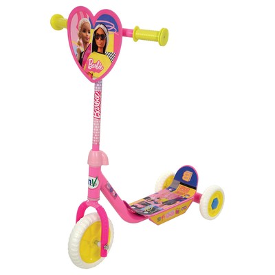 Barbie Deluxe Tri Scooter Outdoor Play Ride On Push Scooter Adjustable ...