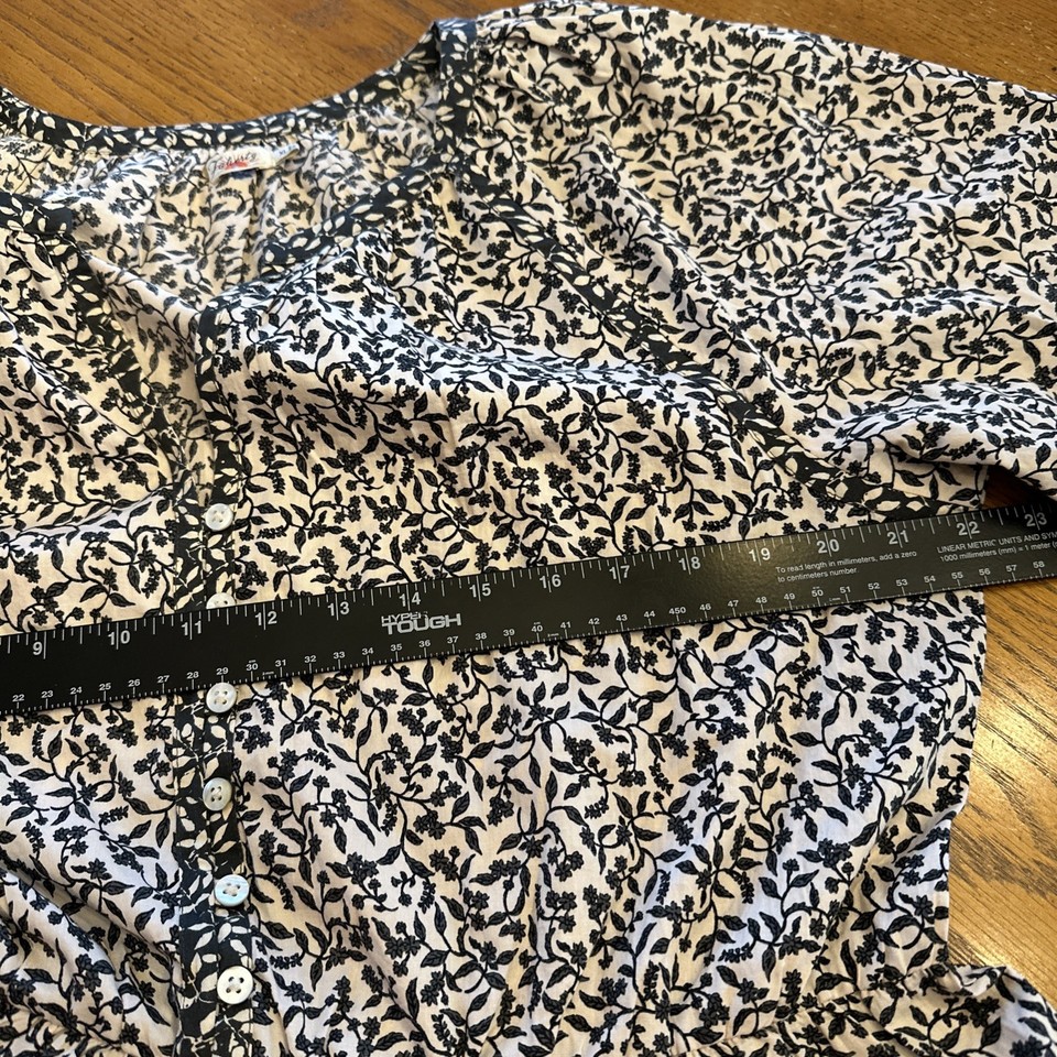 Faherty Women's Phoebe Block Print Dress XL Cotton Wildwood Vines ...